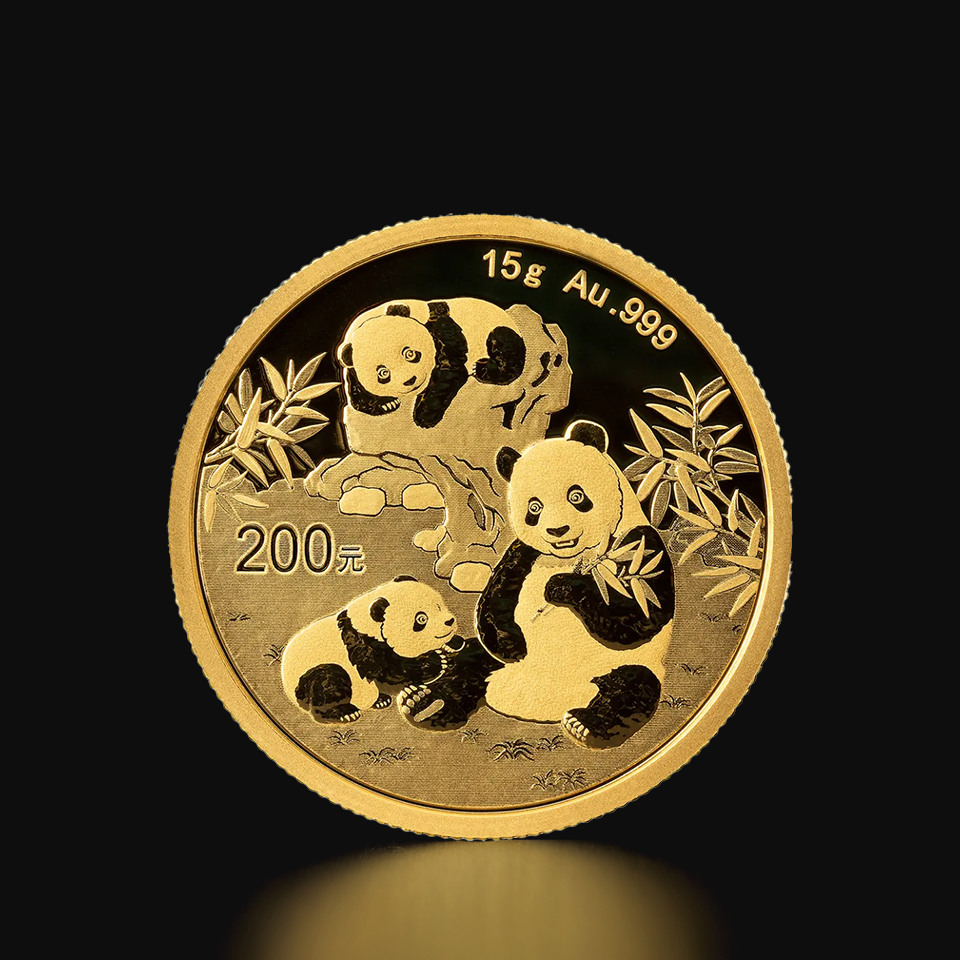 Køb eller sælg 15 gram Kinesisk Panda 2025 Guldmønt | hos Tavex