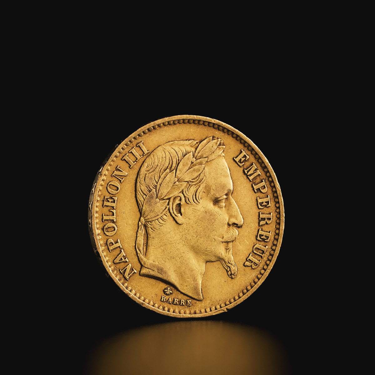 Fransk 20 franc Napoleon III med Laurel | Tavex DK Nordens førende